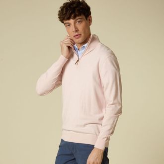 Bexley Vlad - Pull homme rose clair chin&eacute;