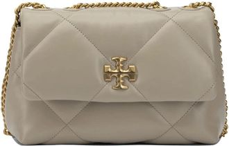 Tory Burch Femme, Sacs, Beige, Taille: ONE Size Sac bandouli&egrave;re Kira matelass&eacute; en cuir