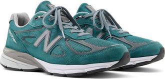 New Balance Unisexe Made in USA 990v4 en Vert/Gris/Blanc, Su&egrave;de/Mesh, Taille 41.5