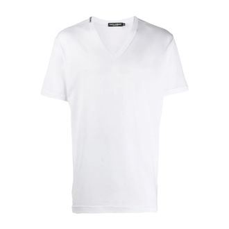 Dolce & Gabbana Homme, Tops, Blanc, Taille: XS T-shirts et Polos Blancs