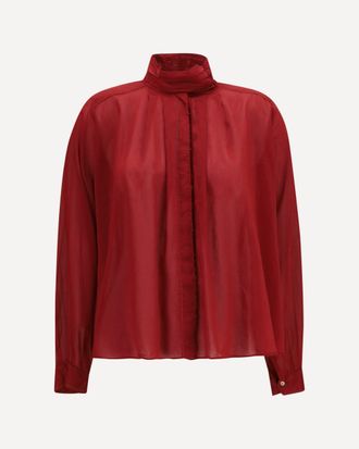 Forte_Forte FORTE_FORTE pleated high-neck Blouse Female III