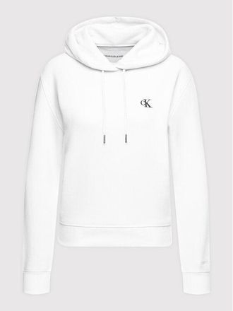 Calvin Klein Jeans Sweatshirt Embroidered Logo J20J213178 Wei&szlig; Regular Fit