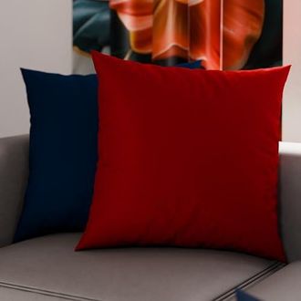 Petti Artigiani Italiani Petti Artisans Italiens - Paire de Housses de Coussin en Microfibre 50x30 cm, Coussins D&eacute;coratifs pour Chambre, Canap&eacute;, Lot de 2 Housses de Coussin, T