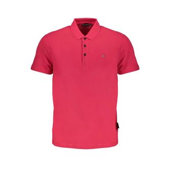 Napapijri Gesticktes Logo Polo Shirt - - Tops - Herren - Rosa - S