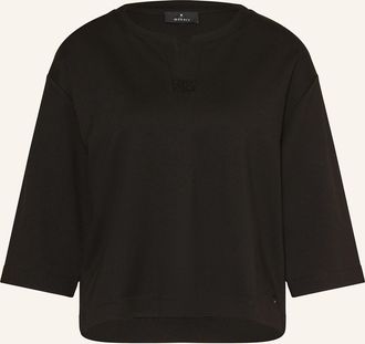 Monari Monari Sweatshirt Mit 3/4-Arm Und Schmucksteinen schwarz