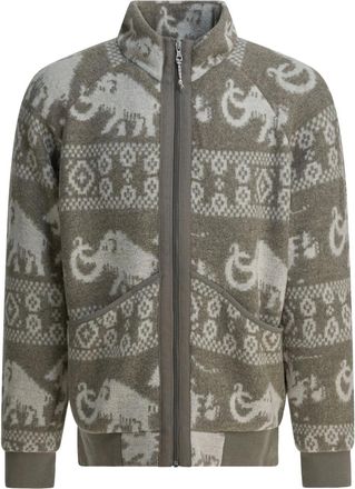 Mammut cardigan zippé à motif - Gris