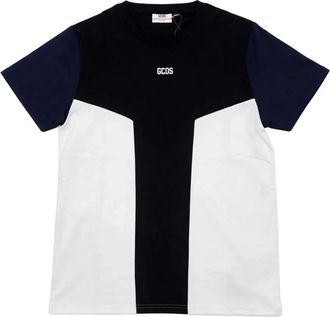 GCDS Gcds, Homme, Tops, Noir, Taille: XL Color Block Ss T-Shirt