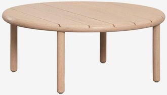 Sklum Runder Couchtisch aus Akazienholz Olivia Helles Akazienbraun &Oslash;80 cm Helles Akazienbraun