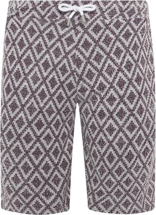 On Vacation Sommerliche Strick-Shorts mit Ornament-Print in
