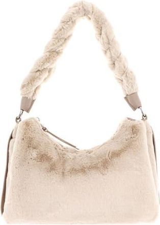 Coccinelle sac à épaule Boheme Synthetic Fur Shoulder Bag Natural/Rosette beige