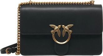 Pinko Pinko, Femme, Sacs, Noir, Taille: ONE Size Sac à Bandoulière Love Classique avec Chaîne