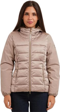 Yes-Zee J045 M500 Veste courte matelass&eacute;e - Femme - Vestes - Beige - Taille: 38 FR