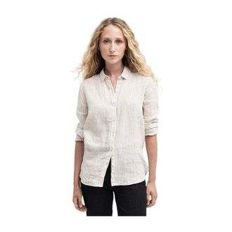 Barbour Femme, Blouses et Chemises, Blanc, Taille: 38 FR Chemises Casual Blanches