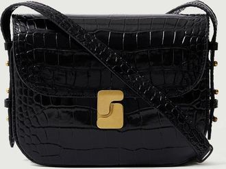 SOEUR SAC BELLISSIMA MINI NOIR CROCO