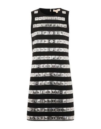 Michael Kors STRIPE EMB SHIFT DRESS