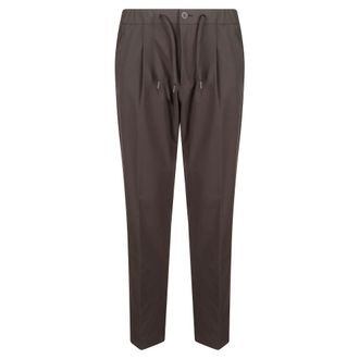 Herno Hose mit Tunnelzug und B&uuml;gelfalte - - Trousers - Herren - Braun - L