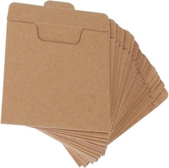 Valiclud 25 Stück Kraftpapier Cd Umschläge Tragbare Cd Tasche Mit Verschluss Kratzschutz Für Reisen Und Zuhause