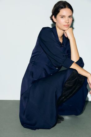 Gerard Darel Robe cintr&eacute;e &agrave; boutons en strass - CIEL - Marine