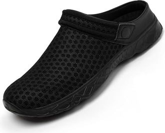 Saguaro Hommes Sabots Mules Respirant Chaussures de Jardin Femmes Chaussons de Plage Sport Pantoufles Noir Plein 40