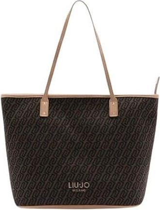 Liu Jo Sac femme Evrim Tote jacquard tête de mûre BS26LJ03 AA6070 T378A, marron foncé, Medium