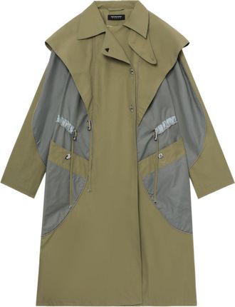 Kiko Kostadinov Mantel in Colour-Block-Optik - Grün