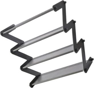 Cabilock Edelstahl Schuhregal mit Mehrlagigem Stauraum Platzsparender Aufbewahrungsorganisator f&uuml;r Schuhe und K&uuml;chenutensilien Langlebig Einfach zu Reinigen f&uuml;