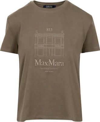 Max Mara Femme, Tops, Vert, Taille: 40 FR Bella Cotton T-Shirt