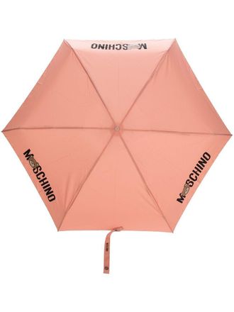 Moschino parapluie &agrave; logo imprim&eacute; - Rose