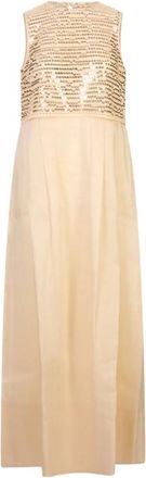 PESERICO Femme, Robes, Jaune, Taille: 38 FR Abito