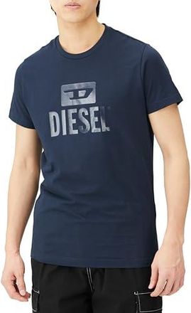 Diesel T-shirt à col rond pour homme - T-Diego ton sur ton, taille : M bleu, Bleu, M