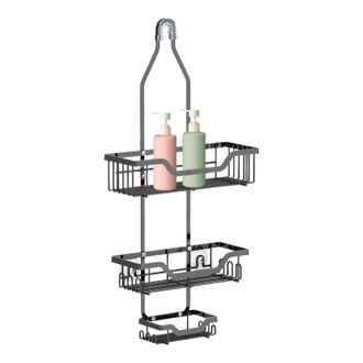 Generic Badezimmerregale - Dusch Organizer, Keine Bohrbad -Duschorganisation Mit Saugnapfbecher - Duschh&auml;nger -Lagerregal, Stahl -Duschkopf -Lagerregal Mit Ha