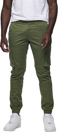Only & Sons ONLY&SONS Pantalon Cargo Homme Coupe Fuselée Ourlets Élastiques Poches à Rabat, Couleurs:Olive, Taille de Pantalon:36W / 32L, Longueur de Jambe:L32