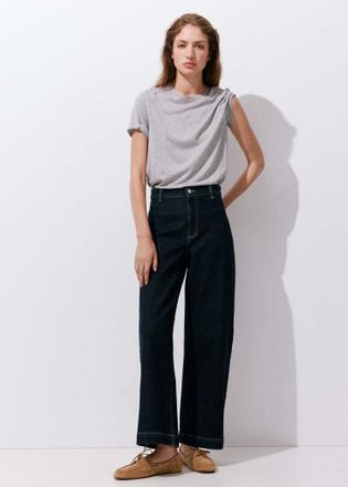 Mango Jean style jupe-culotte Catherin taille haute bleu - Femme - 32 - MANGO