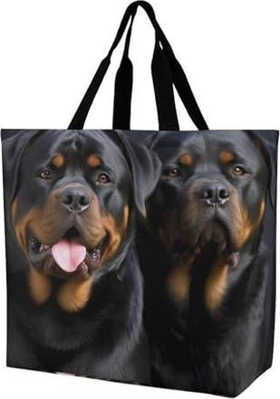 Generic Papier Peint Rottweiler Sac A Main Femme R&eacute;utilisable Tote Bag D&eacute;contract&eacute; Sac Fourre-Tout Pour Gym Voyage Shopping