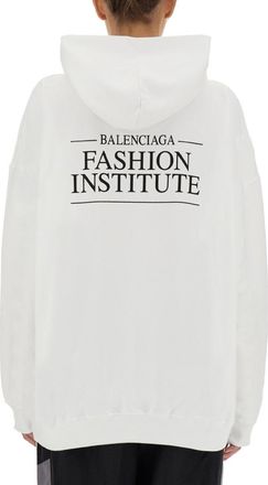 Balenciaga 100% Cotton Sweatshirt - White