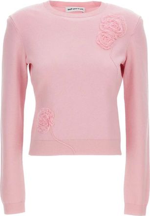 Self Portrait Femme, Pulls, Rose, Taille: 42 FR Pulls &agrave; col rond