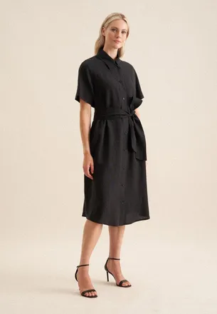 Seidensticker Sommerkleid Schwarze Rose 1/2 Rundhals Uni