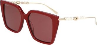 Gucci Butterfly Sonnenbrille - - Accessories - unisex - Rot - 54 MM