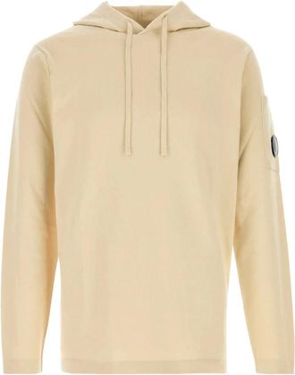 C.P. Company C.p. Company, Homme, Sweatshirts et sweats &agrave; capuche, Beige, Taille: L Knit SweaT-shirt