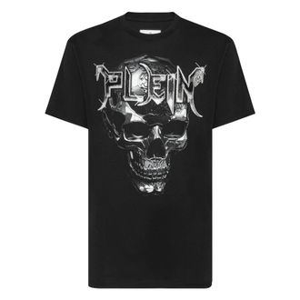 Philipp Plein T-Shirt Rundhals SS Chrome - - Tops - Herren - Schwarzk - 3XL