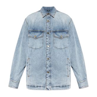 Balmain Jeanshemd mit Taschen - - Shirts - Herren - Blau - L