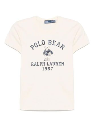 Polo Ralph Lauren t-shirt en coton à motif Polo Bear - Tons neutres
