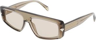 Police Femme, Accessoires, Brun, Taille: ONE Size Lunettes de soleil &agrave; monture en r&eacute;sine avec verres teint&eacute;s