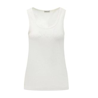 Moncler Logo Tank Top &Auml;rmellos - - Tops - Damen - Wei&szlig; - M