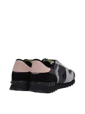 Valentino Garavani Womens Rockstud Camo Sneakers Multiple Colors Shoes >