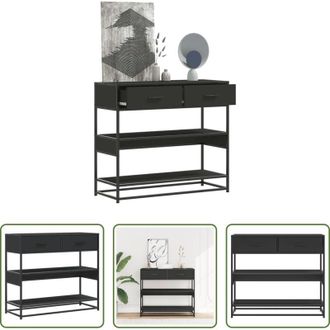vidaXL Flurtisch - Konsolentisch Schwarz 90x35x80 cm Holzwerkstoff