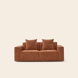 Madura Canap&eacute; 2 Places Dyonis Chenille Orange sunset - ORANGE