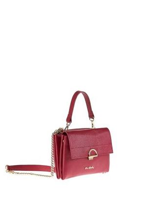 Pierre Cardin Sac &agrave; bandouli&egrave;re pour femme en cuir v&eacute;ritable Made in Italy 21 x 16 x 6,5 cm 1934, Rubis, Taille unique