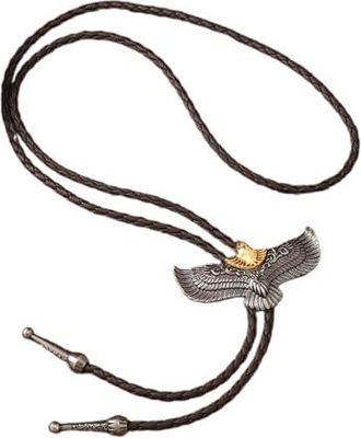 Generic Cravate bolo pour homme - Cravate de mascarade occidentale avec boucle en alliage - Accessoires de costume de bal masqué, DK, M