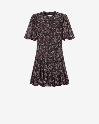 Isabel Marant Kleid Daynia - Damen - Black/raspberry - Gr&ouml;&szlig;e 34 - Marant &Eacute;toile